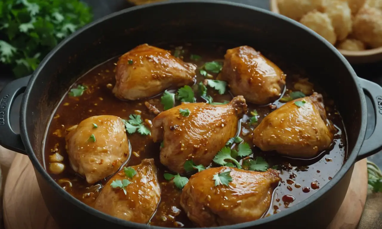 Adobo de pollo fácil: miel y ajo irresistible