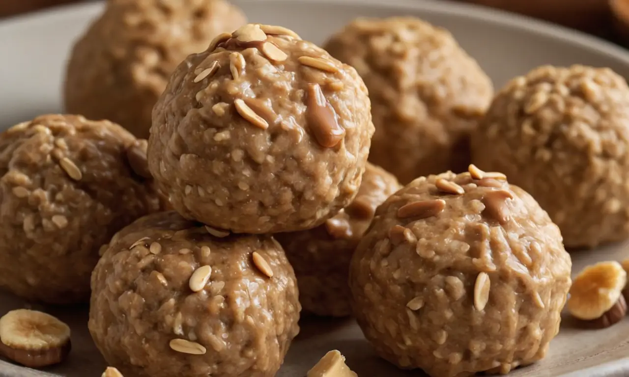 Bolas de avena con mantequilla de mani: Receta saludable 🤤